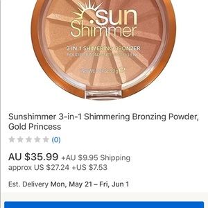 Rimmel London | Makeup | Rimmel Sunshimmer 3in Shimmering Bronzing Gold ...